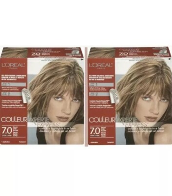 2 L’Oreal Couleur Experte Express Hair Color 7.0 Biscotti Dark Blonde ...
