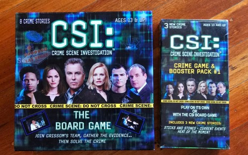 CSI Board Game + Sealed Expansion - Crime Scene Investigation Complete ...