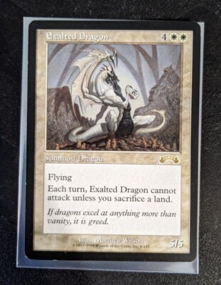 Exalted Dragon Exodus 6/143 LP White Rare MAGIC THE GATHERING MTG CARD ...