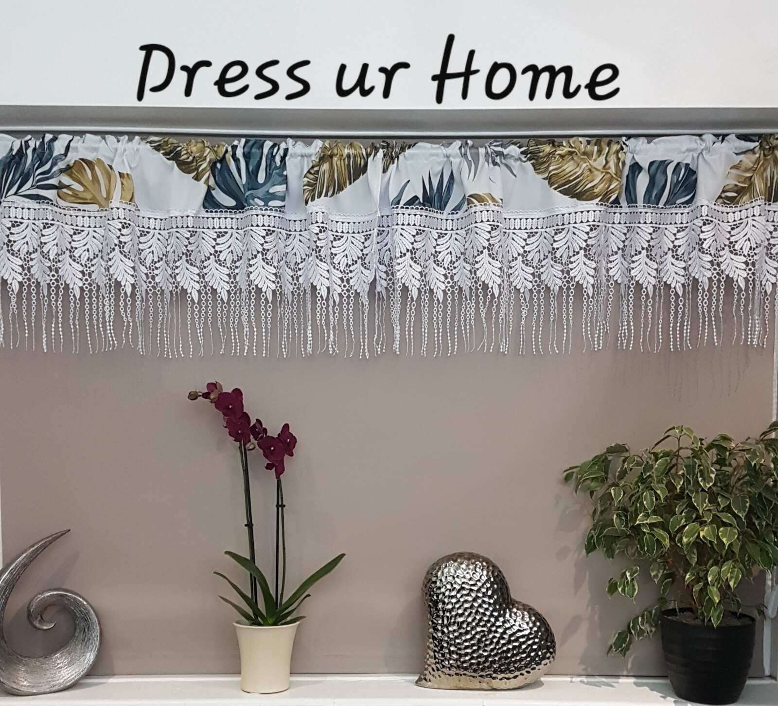 Ready made cafe kitchen net curtain Ready to hang voile marquisette ...