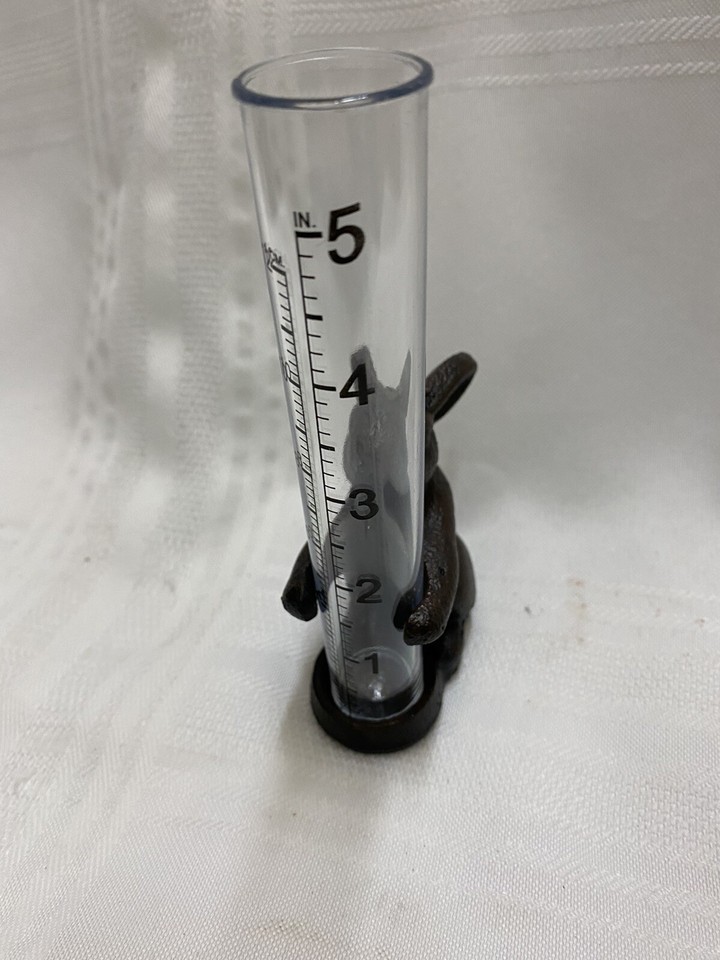 Cast Iron BUNNY Garden Statue Yard Art Home Ranch Decor RABBIT Rain ...