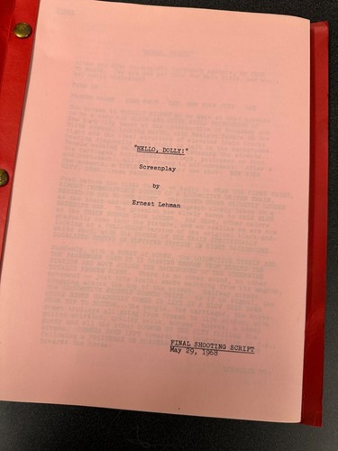 Original Final Shooting script: HELLO DOLLY! (1969) Won 3 Oscar Awards ...
