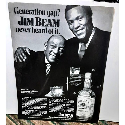 1972 Jim Beam Jesse Owens Rafer Johnson Print Ad vintage 70s | eBay