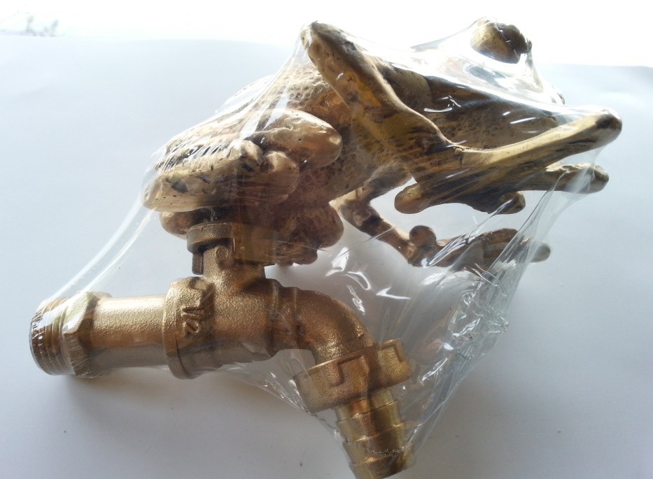 Brass Garden Faucet Tap BIG FROG Spigot Vintage Water Home Decor ...