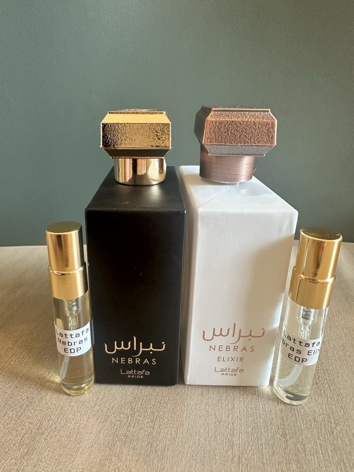 Lattafa Nebras & Nebras Elixir Hand Filled 5 ml Vials | eBay