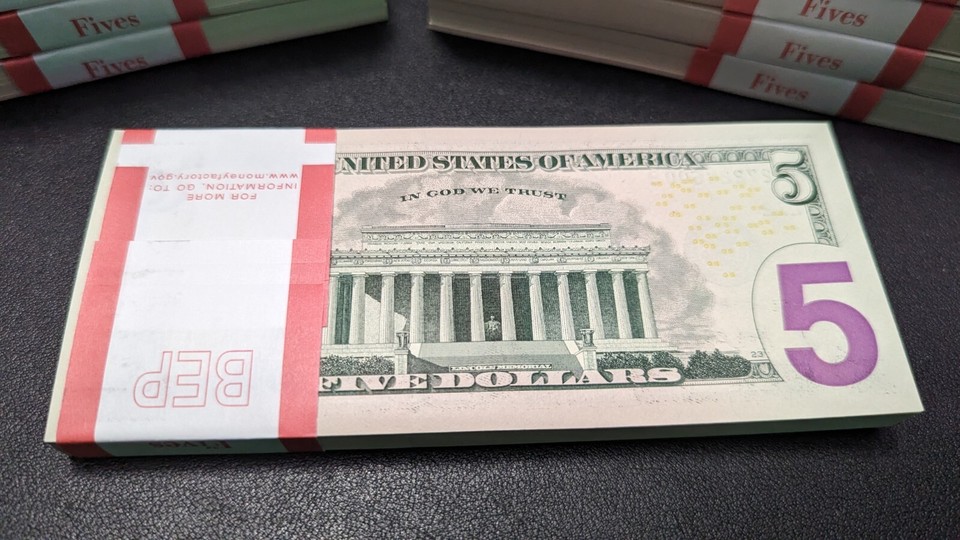 (100) FIVE DOLLAR BILLS $5 UNCIRCULATED SEQUENTIAL BEP Strap | eBay