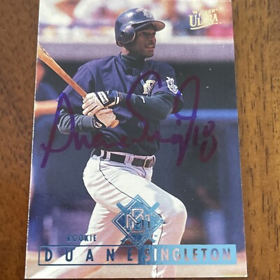 Duane Singleton Autographed 1995 Fleer Ultra card #299 Milwaukee ...