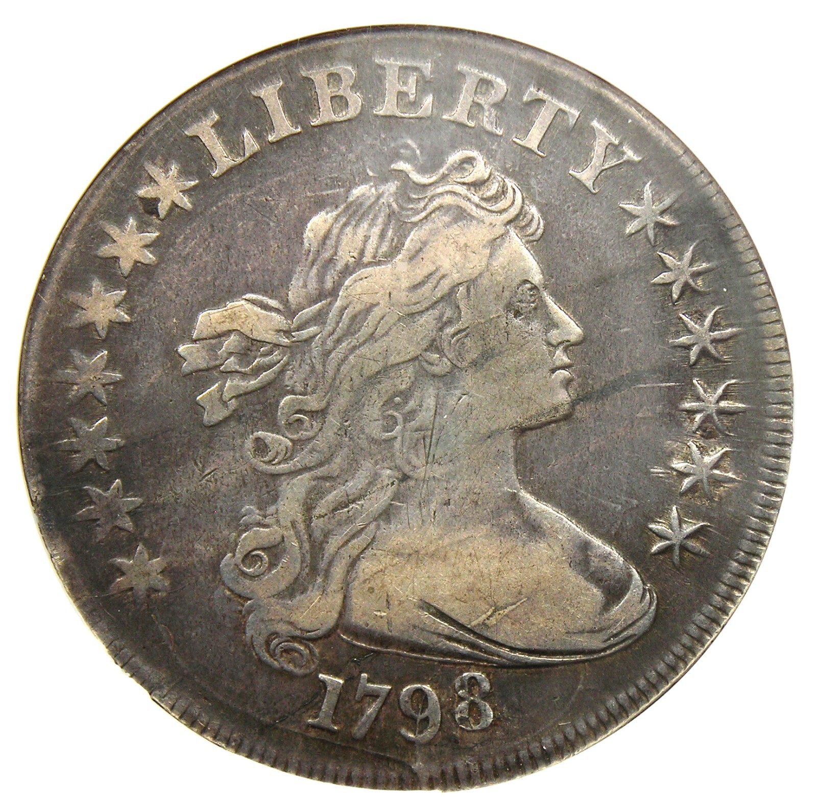 1798 Draped Bust Silver Dollar $1 Coin - Certified NGC VF30 - Rare Coin ...