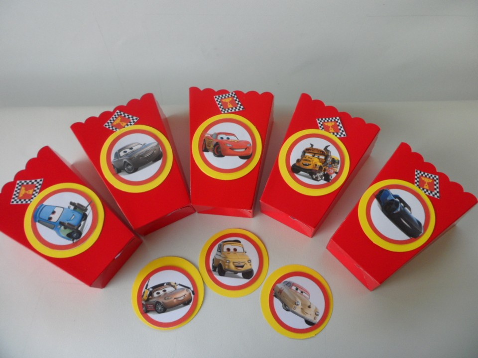 Cars Party favors, popcorn boxes Goodie bag Candy box SET OF 10 | eBay