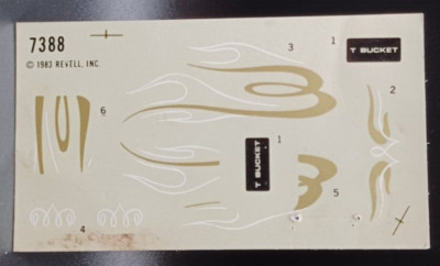 Revell | No. 7388 | 1:25 1923 "T" Bucket Hot Rod Decals | eBay