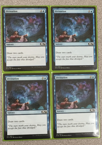 MTG - DIVINATION 4X PLAYSET - CORE SET 2019 - COMMON - SORCERY - NM | eBay