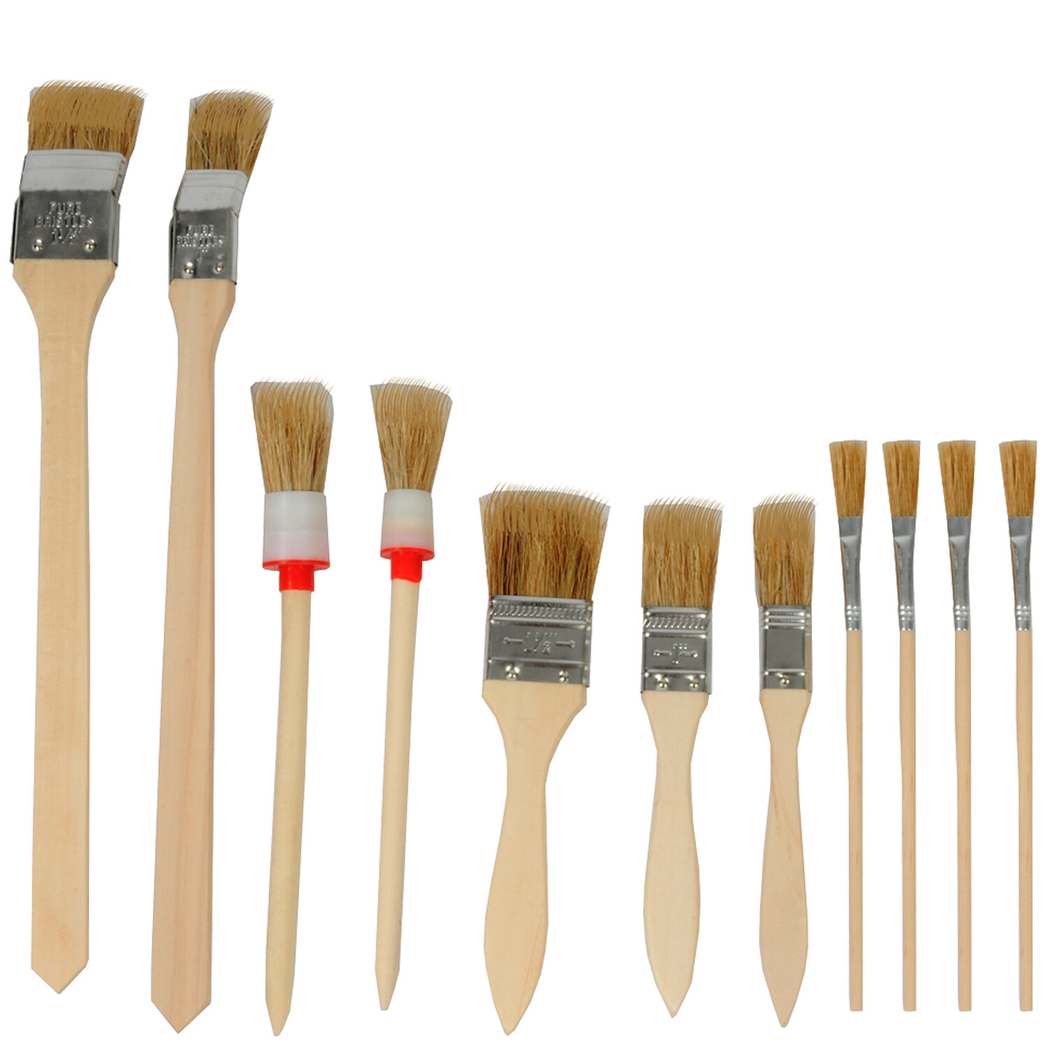 Pinselset Malerpinsel Flachpinsel 11 tlg. gebogen gerade Farbpinsel ...