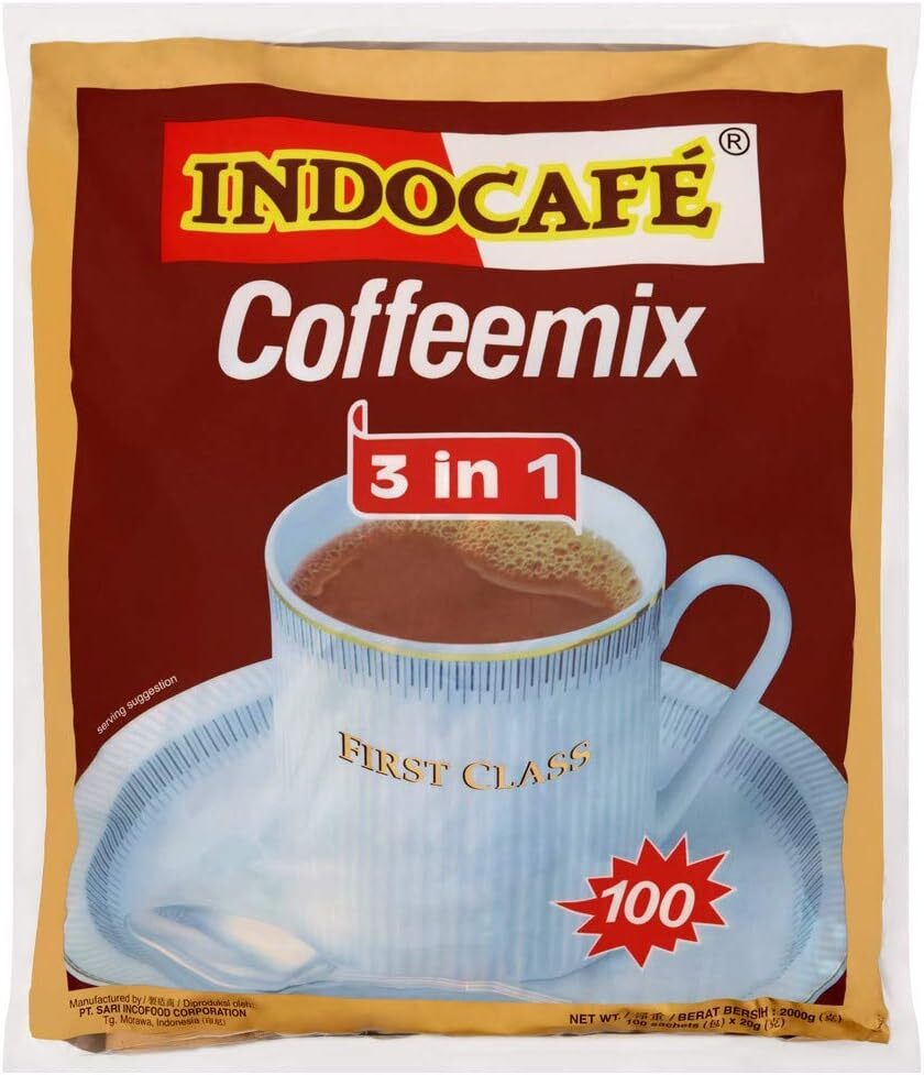 100 Sachets Indocafe Coffee Mix 3 in 1 First Class Coffee - Free ...