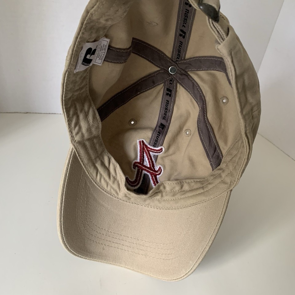 Alabama Crimson Tide Logo Russell Tan Adj Hat | eBay