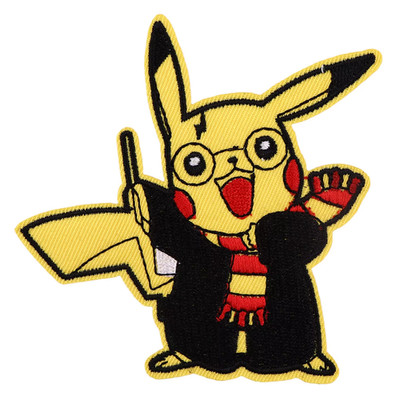 Pikachu Potter Pokeman Anime Movie Magic Patch, Iron On/Sew On | eBay