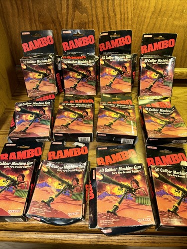 Coleco Rambo .50 Caliber Machine Gun Sure-Fire Ground Support 1985 Lot ...