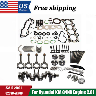 G4NA 2.0L Engine Overhaul Rebuild Kit - Crankshaft Rod Timing For ...
