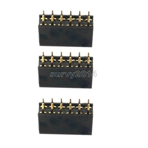 20PCS 2x6 12 Pin 2.54mm Double Row Female Straight Header Pitch Socket ...