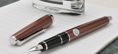 Pilot NAMIKI Metal Falcon ELABO Fountain Pen Brown 14K Rhodium ...