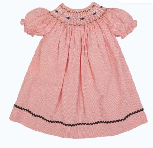 Spider Hand Smocked Bishop Dress-size chart attached with pictures | eBay