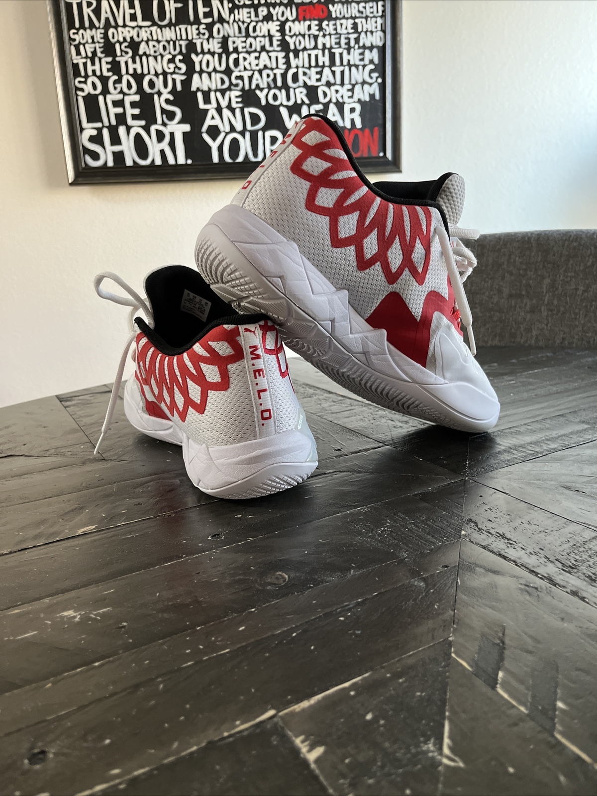 Puma Melo MB01 Team Colors Puma White/Red 376941-10 L… - Gem