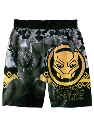 Marvel Black Panther Swim Trunks Shorts Boy Size 5/6 | eBay