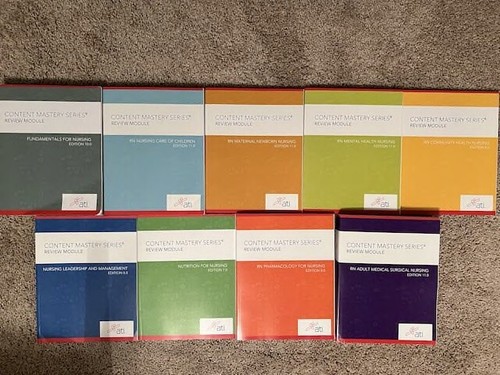 ATI NCLEX Content Mastery Series Bundle Textbooks - 9 Books, Nursing ...