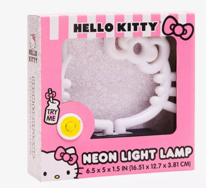 Pink Neon Hello Kitty Light-Up Desktop Lamp Sanrio LED Night Light NEW ...
