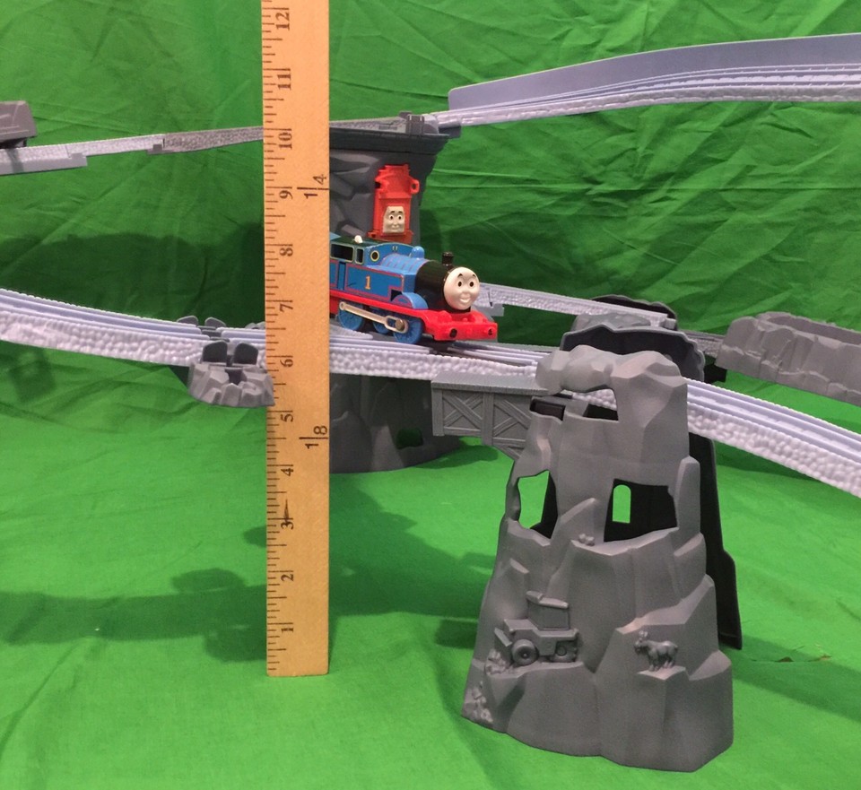 Thomas And Friends Daring Drop Blue Quarry Playset Motorized Train ...