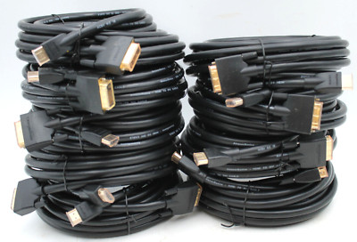 10pc 25' ea. DVI to HDMI Gold Plated Adapter Cables TV Audio Pro ...