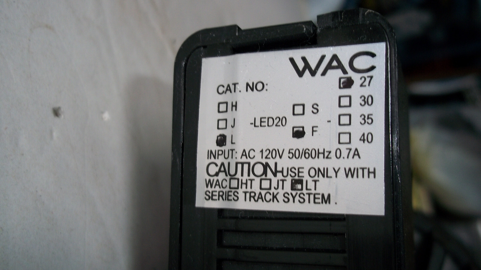WAC Lighting L-LED20F 27 LT Directional LED Track Light Fixture. Tested ...