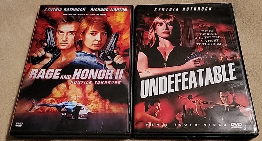 Cynthia Rothrock DVD LOT: Undefeatable & Rage And Honor II: Hostile ...