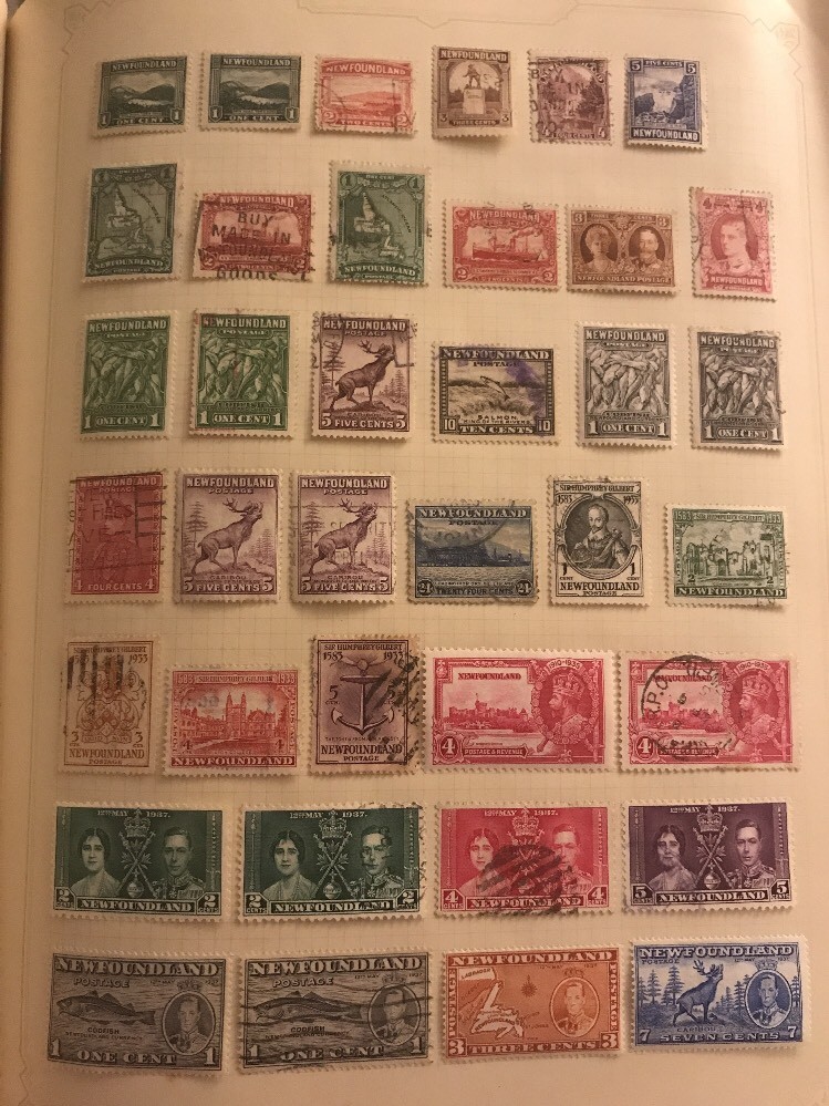 EARLY NEWFOUNDLAND 1860'S AND UP APPROX 110 STAMPS UNUSED USED HINGED ...