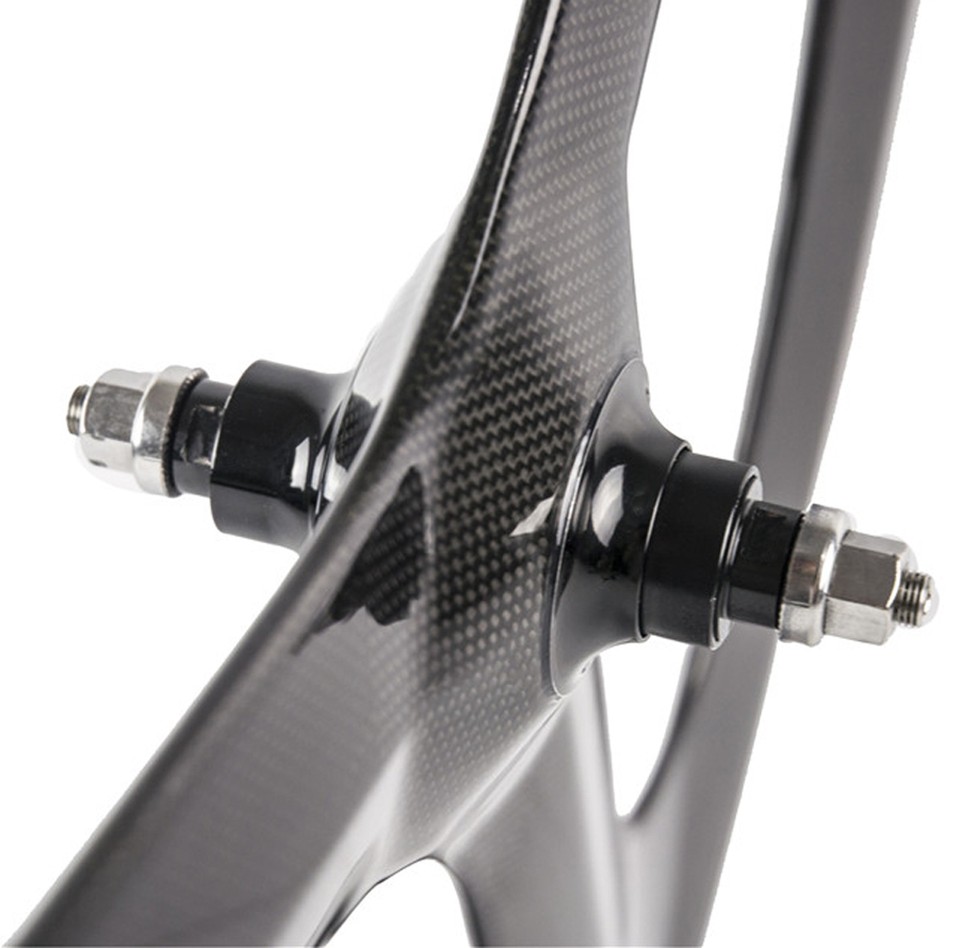 Tri Spoke Carbon Wheel Road Bike/Track Bike Front+Rear Wheels Single ...