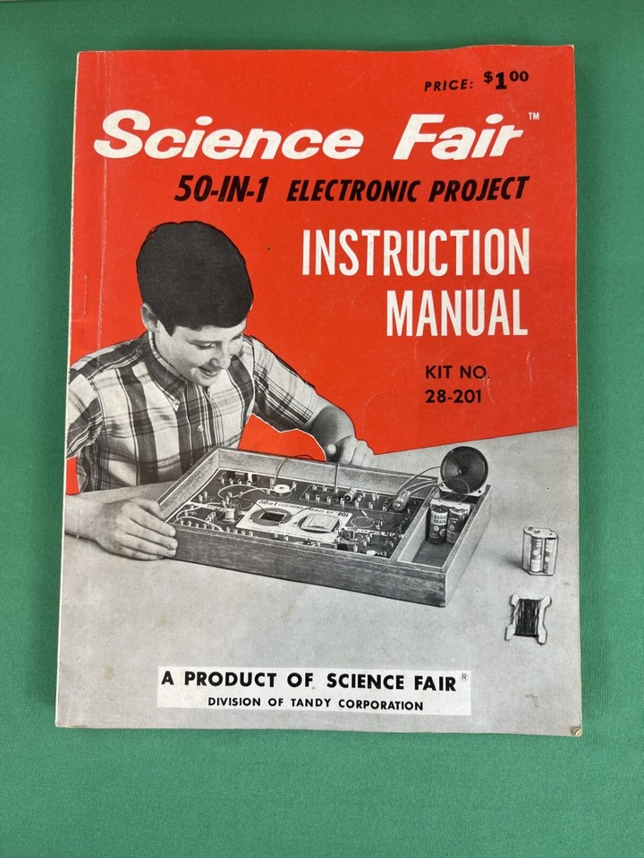 Radio Shack Science Fair Electronic Project Kit #201 50 in 1 - 1960s | eBay
