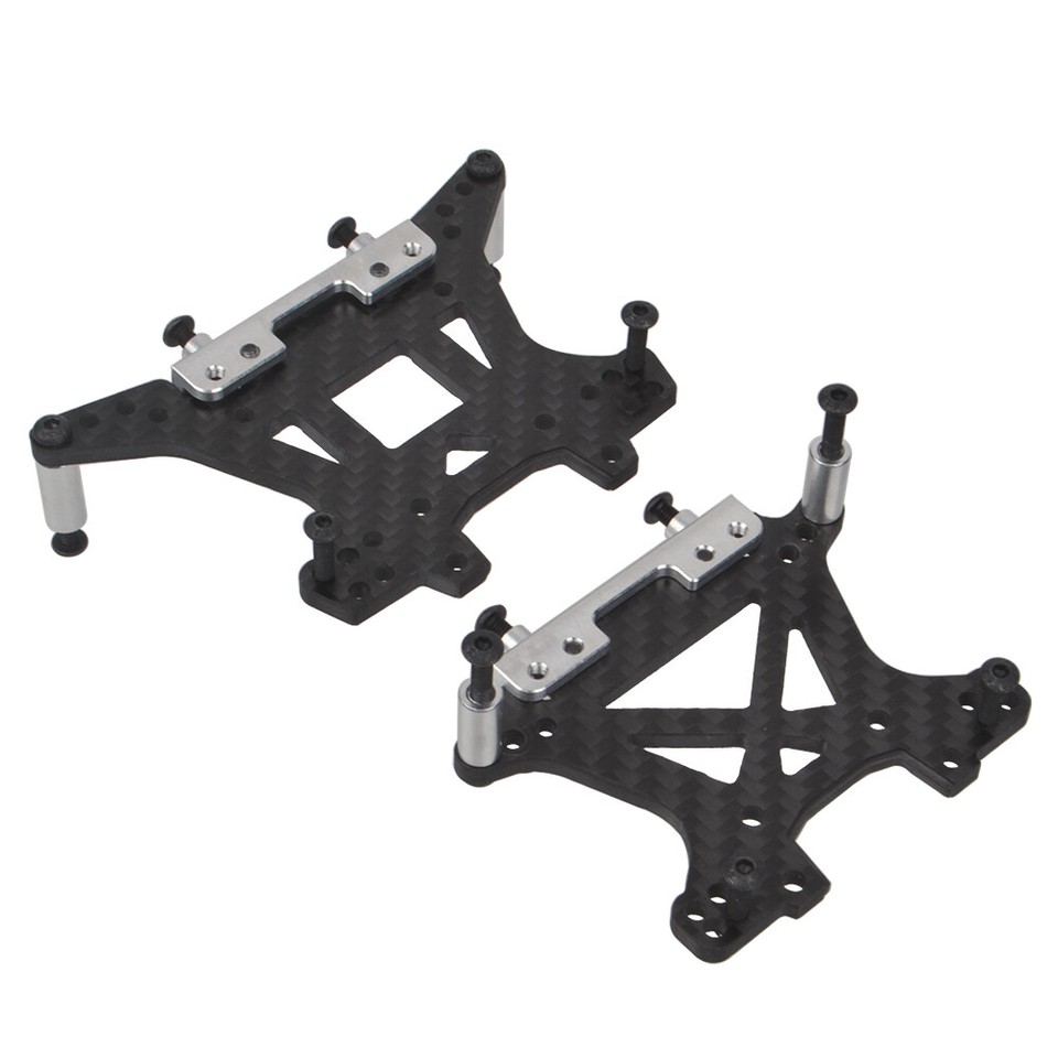Carbon Front Rear Shock Tower Mounts for Traxxas Slash 4x4 Rustler 4X4 ...