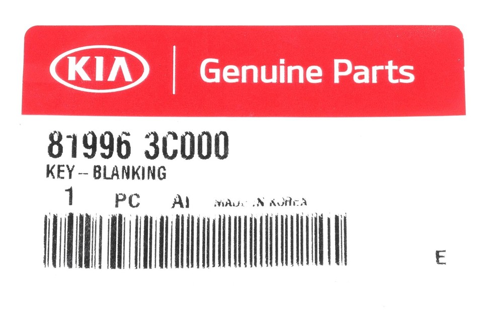 OEM NEW Key Master Blank Uncut 2001-2006 Kia Optima Sorento 81996-3C000 ...