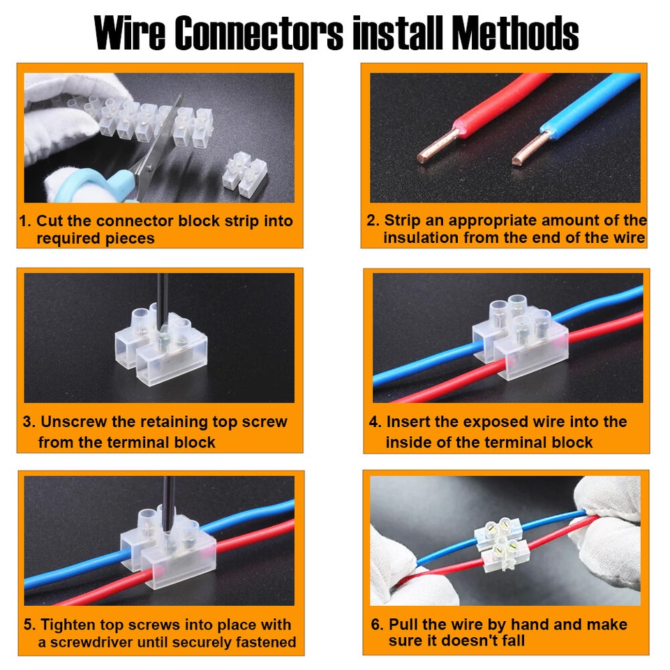12 WAY CONNECTOR STRIP 3-60 AMP ELECTRICAL CHOC Block Wire Terminal ...