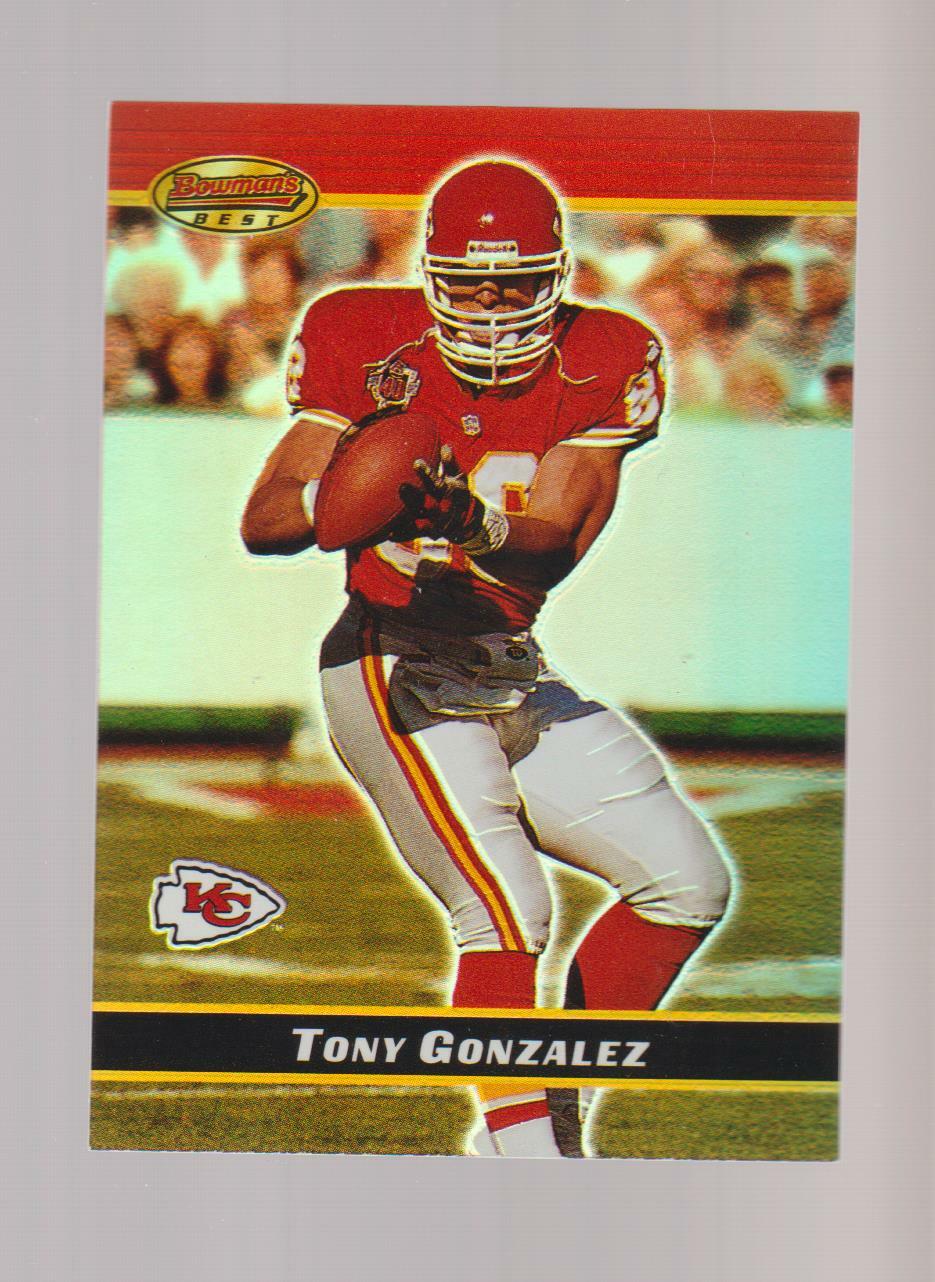 2000 Bowman's Best #50 Tony Gonzalez card, Kansas City Chiefs HOF | eBay