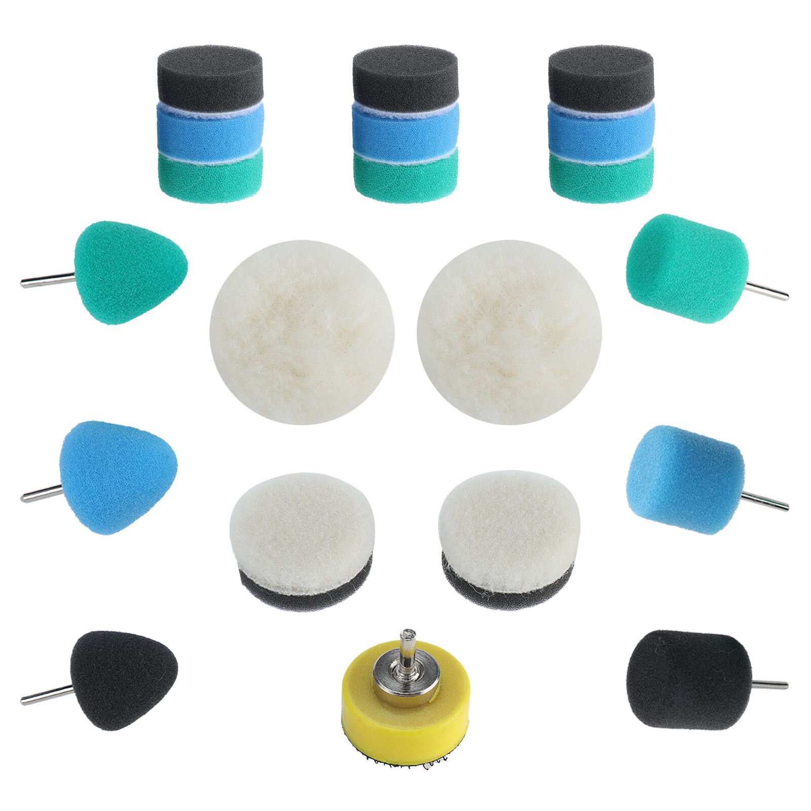 Mini Detail Polisher Pads 1 Inch Buffing Pad Kit Car Detailing Drill ...
