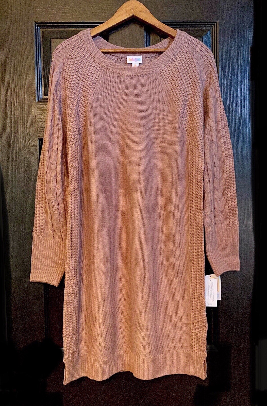 NWT XS LuLaRoe SOLID MOCHA COCOA Lauren Long Sleeved SWEATER Dress ...