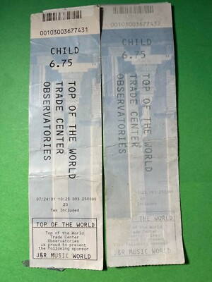 World Trade Center Observatories WTC 2 Full Tickets | eBay