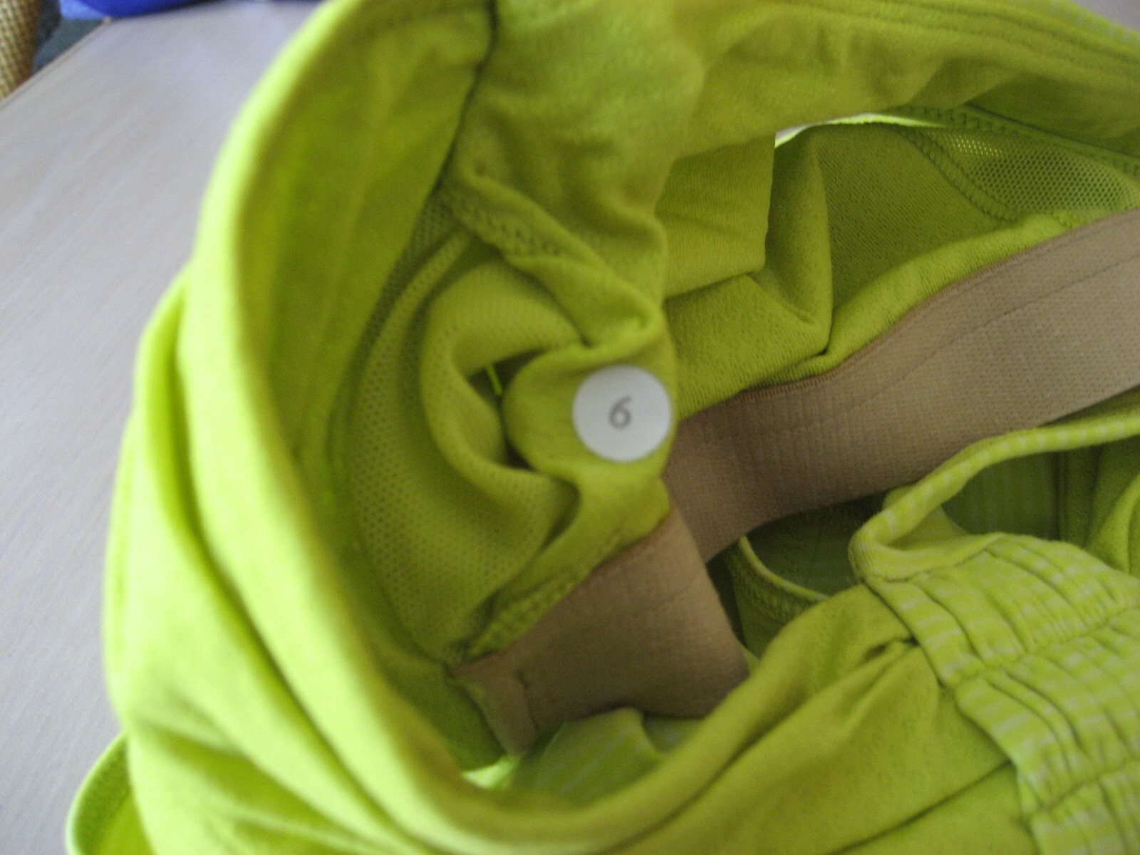 LULULEMON FLUORESCENT GREEN PIN STRIPE RACER BACK ATH… - Gem