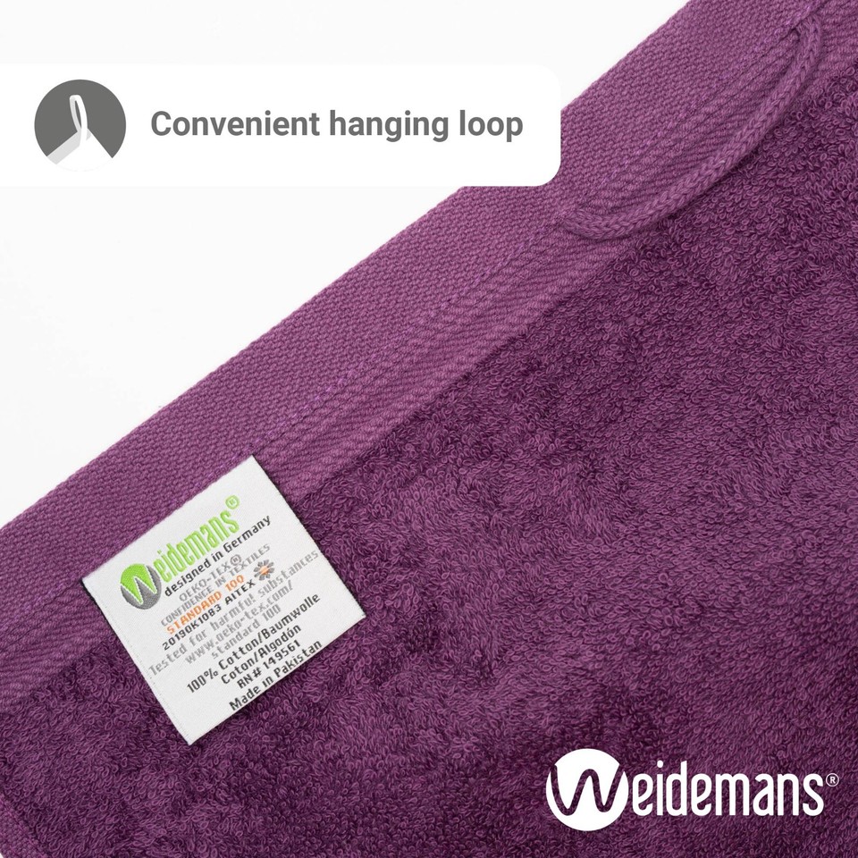 Weidemans® Premium 8 Pieces Towel Set 2 x Bath, 2 x Hand, 4 x Washcloth ...