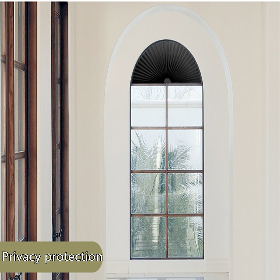 Arch Window Pleated Blind Half Circle Window Shades Cordless Round ...