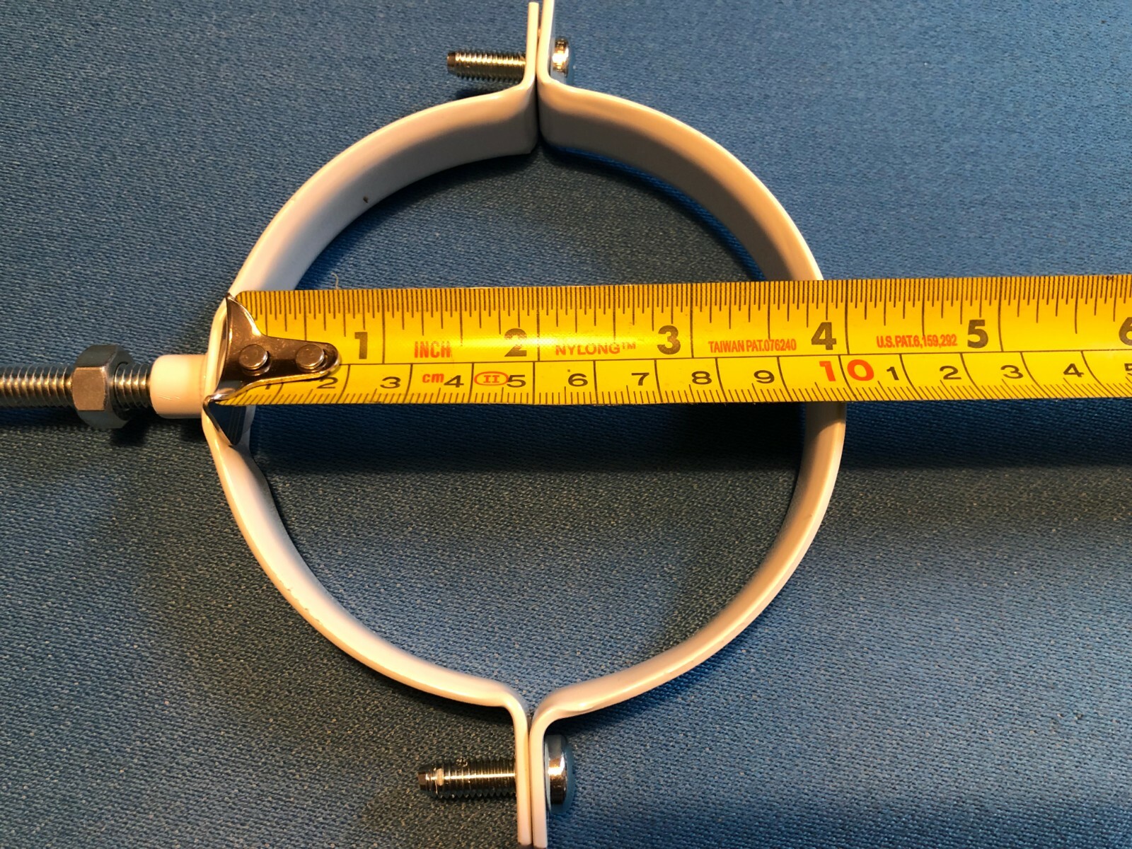 3 WHITE universal adjustable boiler flue clip support bracket 100mm - 4 ...