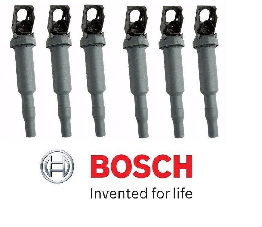 OEM BOSCH Set Of 6 Ignition Coils 12137594936 / 0221504465 for BMW E60 ...