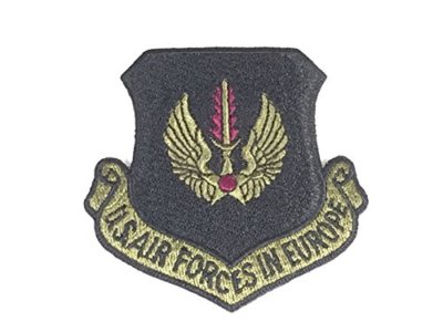 USAF U.S. AIR FORCES IN EUROPE PATCH OD OLIVE DRAB GREEN SUBDUED ...