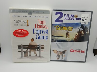 FORREST GUMP Special Collector's Ed. & GOONIEs & GREMLINS - 3 Adv DVD ...