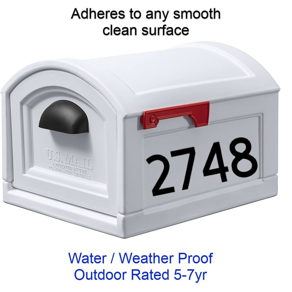 Mailbox Address locker Numbers Decal Vinyl Sticker Window Door Wall ...